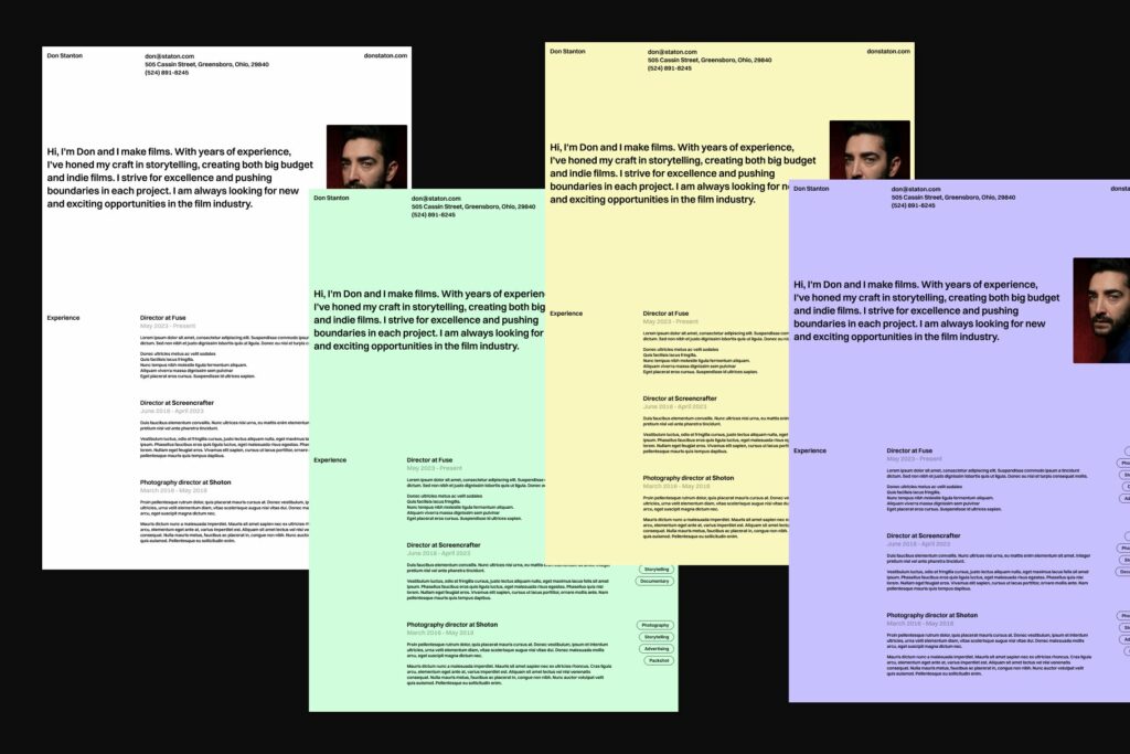 Don | CV / Resume template – MasterBundles