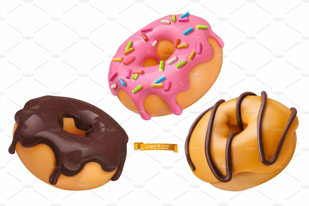 Cake, cupcakes, donuts, vector icons – MasterBundles