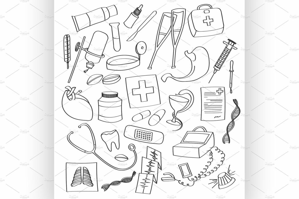 Doodle vector Medical – MasterBundles