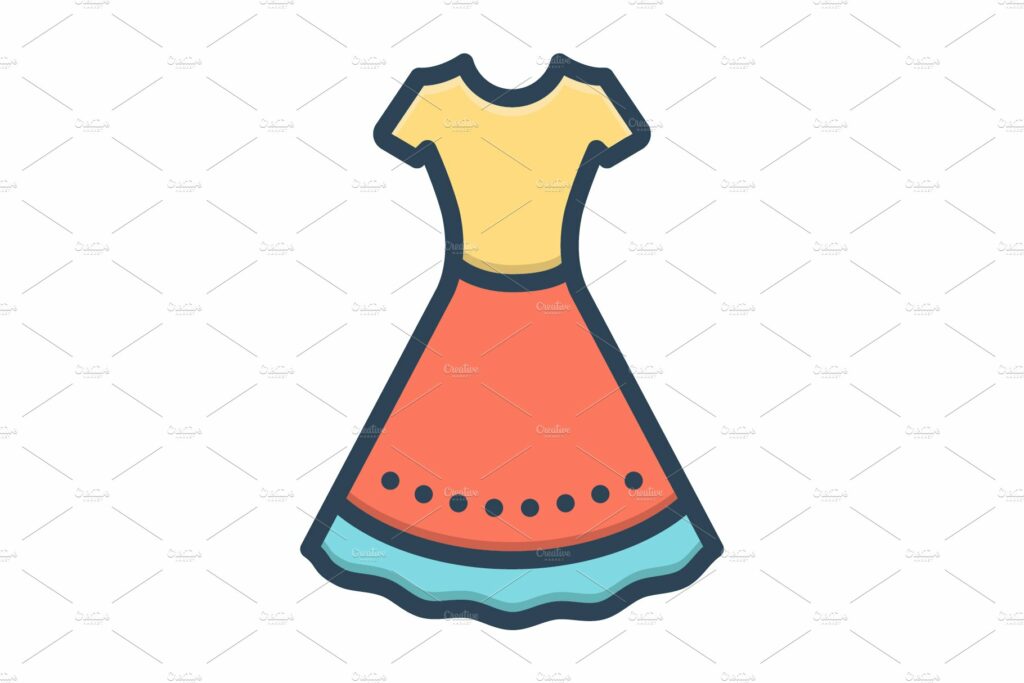 Dress frok color icon – MasterBundles