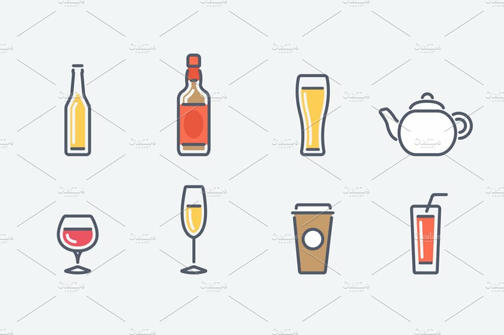 16 Drinks Icons – MasterBundles