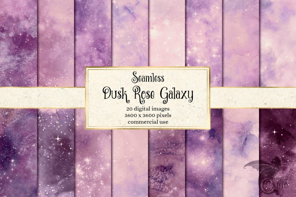Dusk Rose Galaxy Textures – MasterBundles