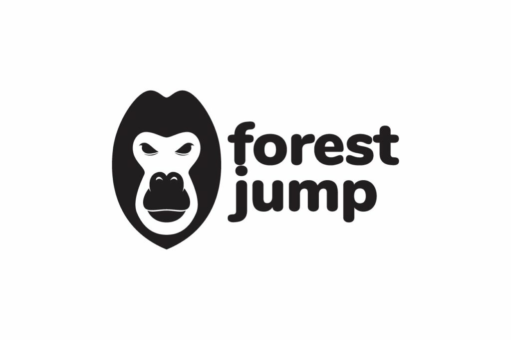 head monkey angry black logo design – MasterBundles