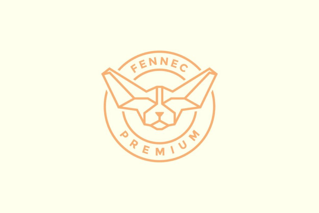 Fennec fox head badge logo design – MasterBundles
