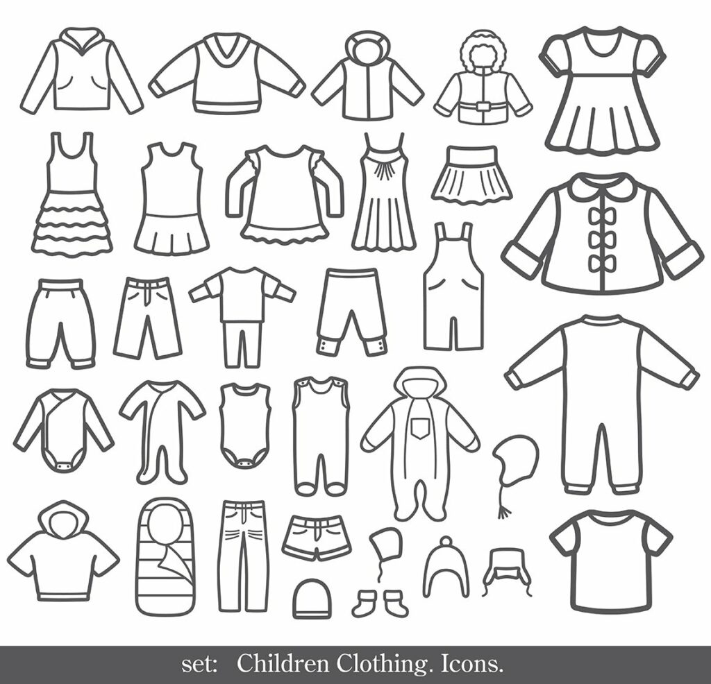 Set of clothing icons. – MasterBundles