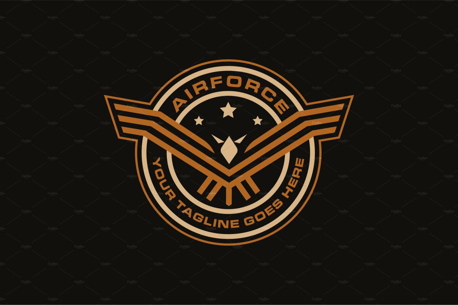 Badge emblem Airforce eagle logo – MasterBundles