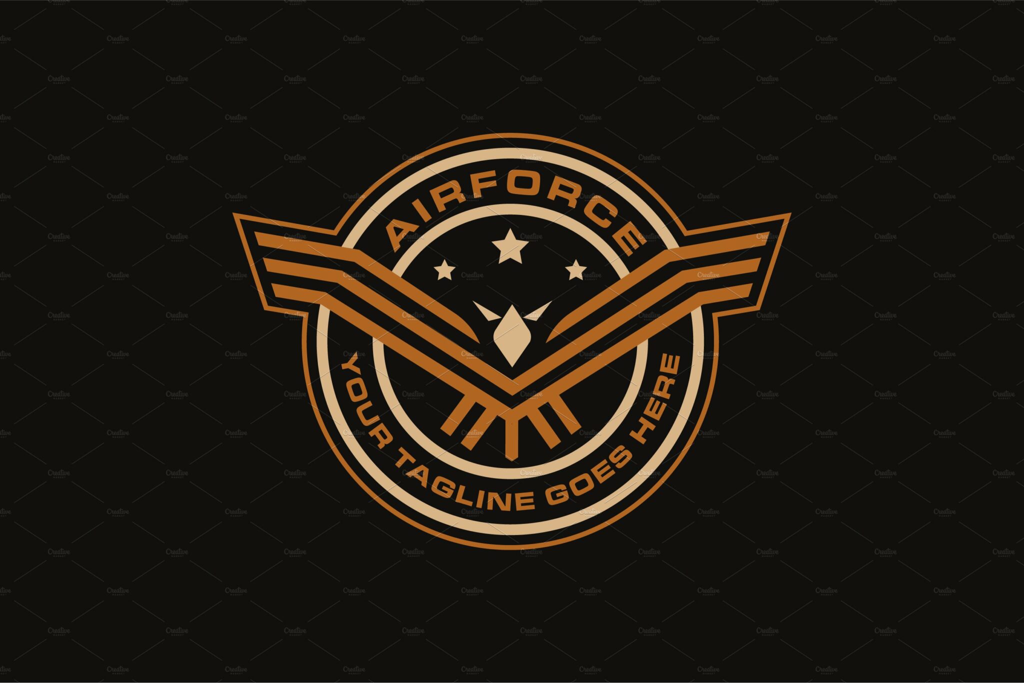 Badge emblem Airforce eagle logo – MasterBundles