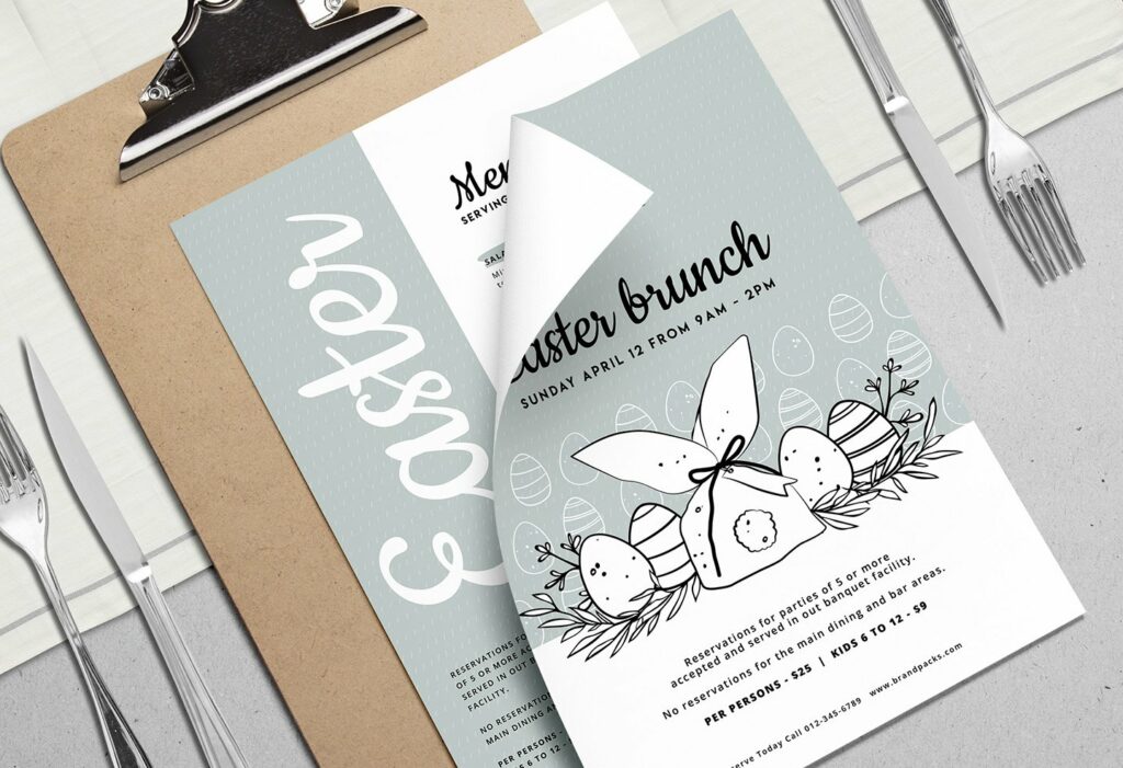 Easter Menu Template – MasterBundles