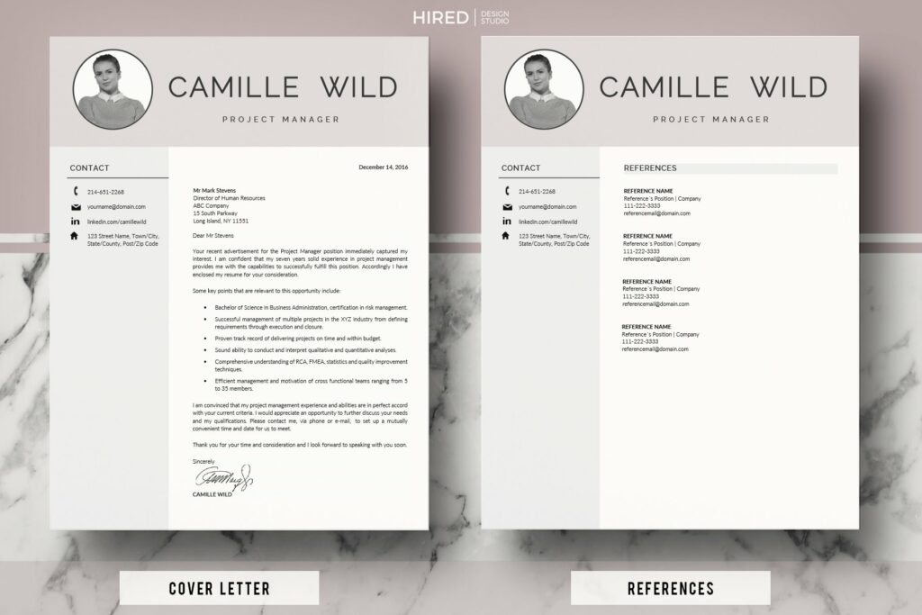 Professional CV for Project Manager – MasterBundles