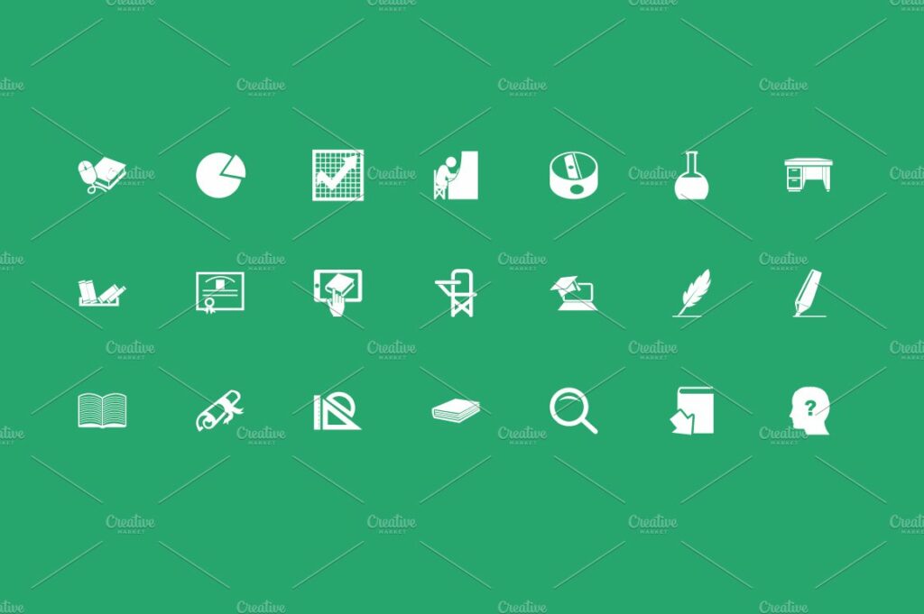 100+ Education Vector Icons Pack – MasterBundles