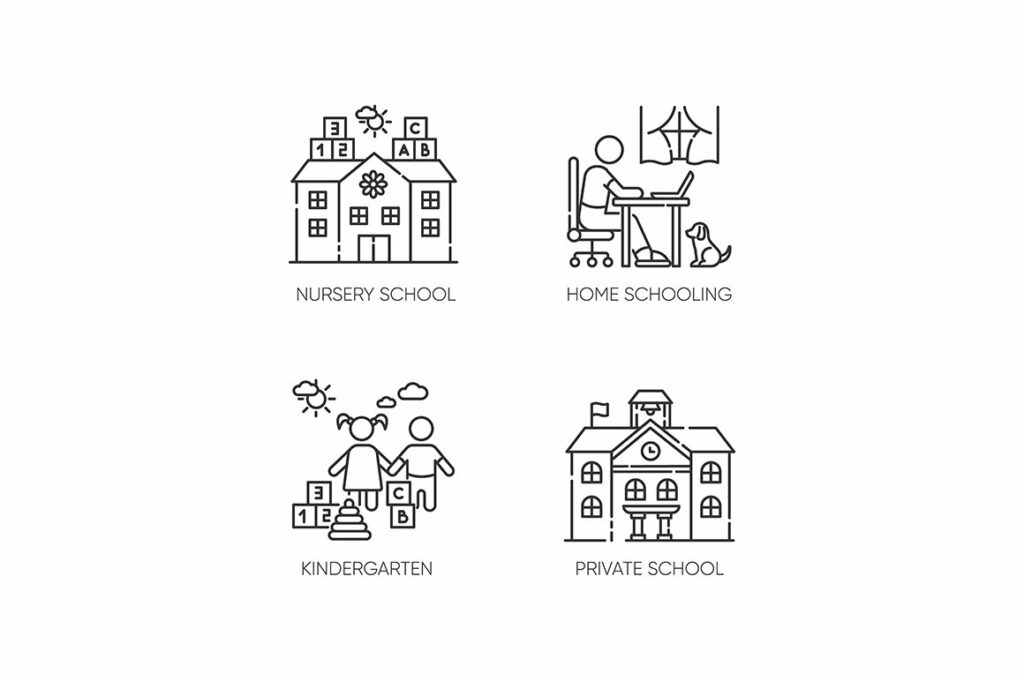 Academic studying linear icons – MasterBundles