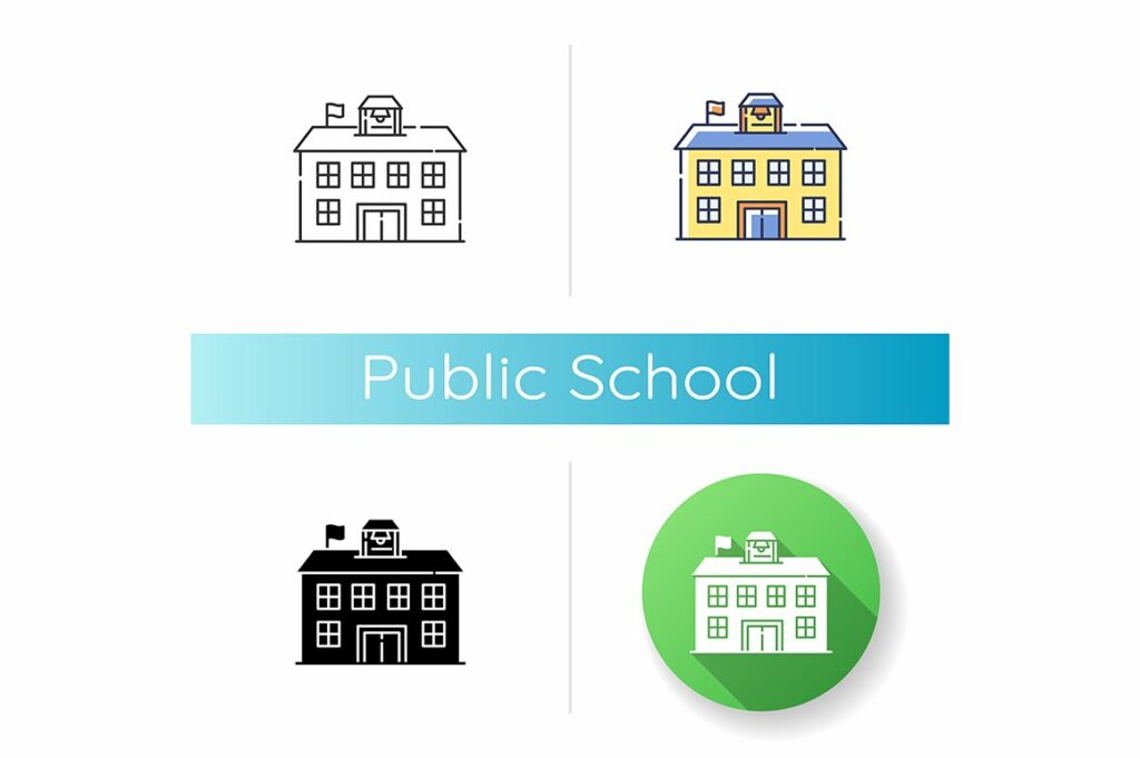 Public school icon – MasterBundles