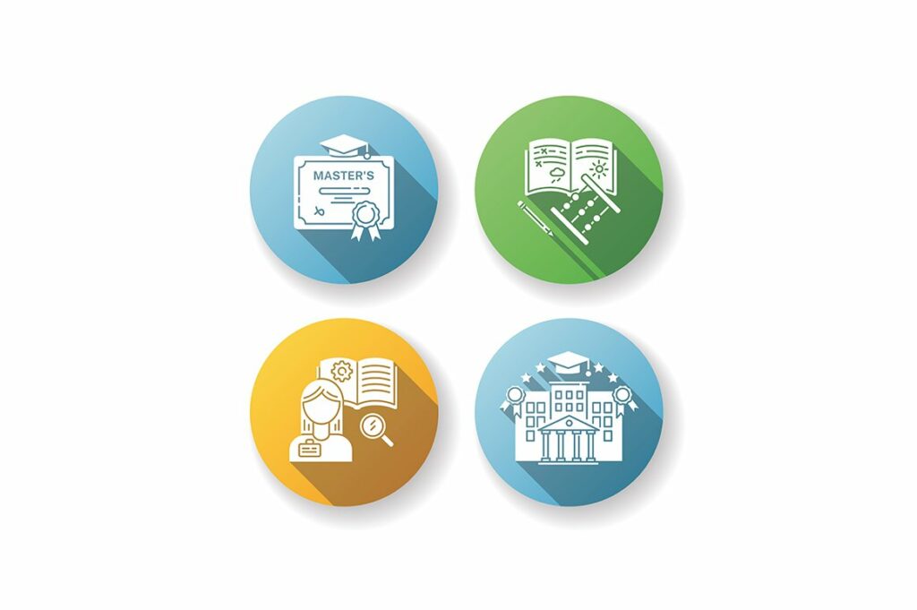 Primary and higher education icons – MasterBundles