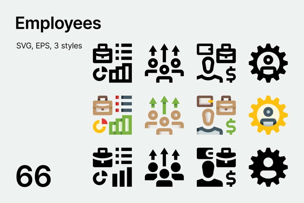 Basicons / Business / HR Employees – MasterBundles