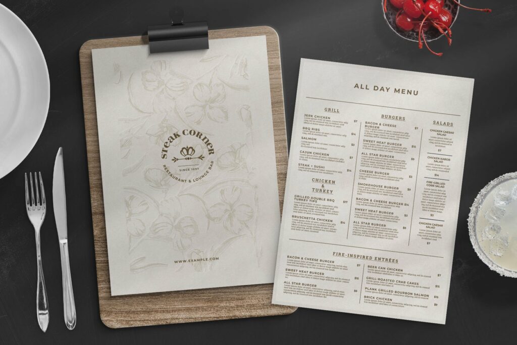 Elegant Food Menu Template – MasterBundles