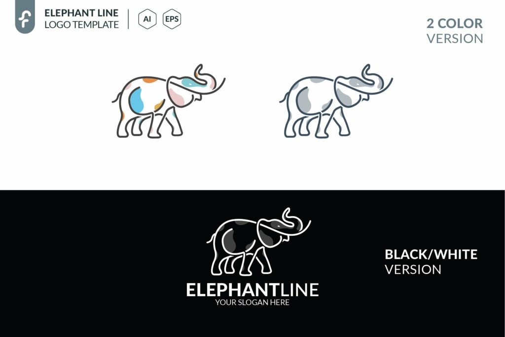 Elephant Line Logo – MasterBundles