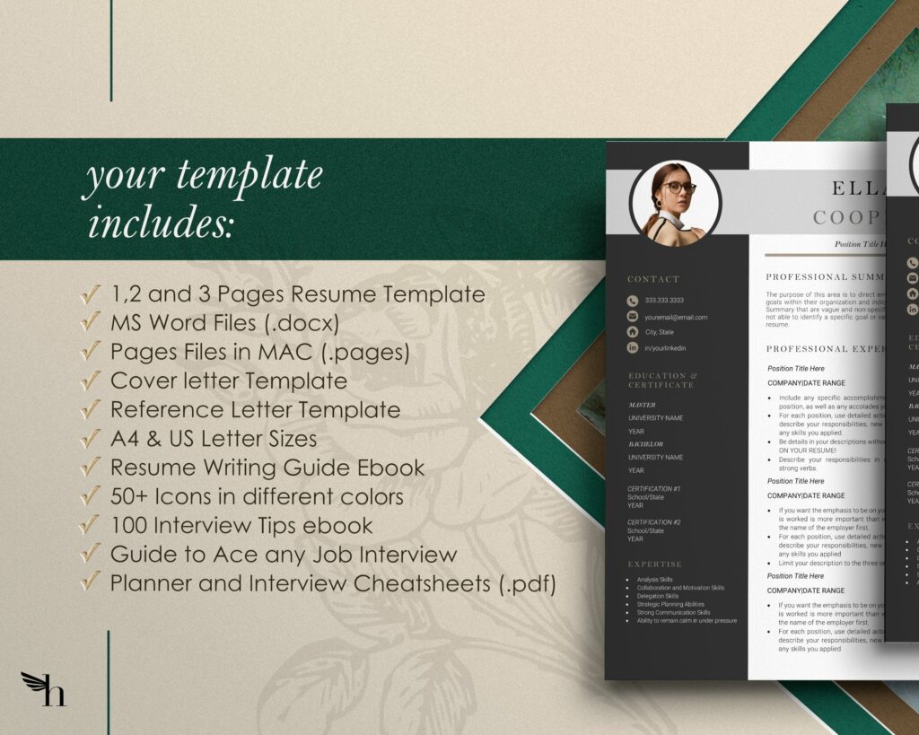 Modern Resume / CV Template - Ella – MasterBundles