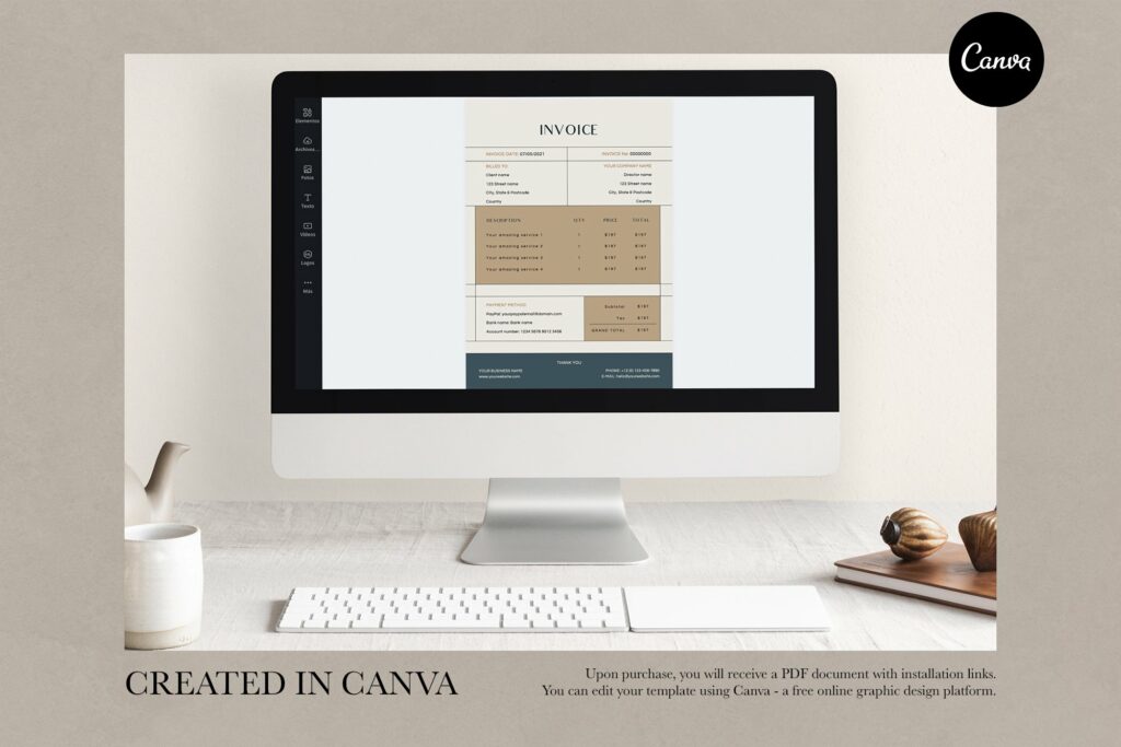 Invoice Canva Template | ABIGAIL – MasterBundles