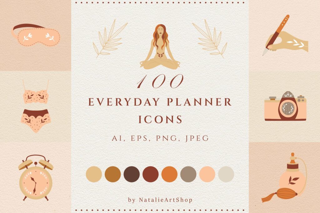 Everyday Planner Icon Set – MasterBundles