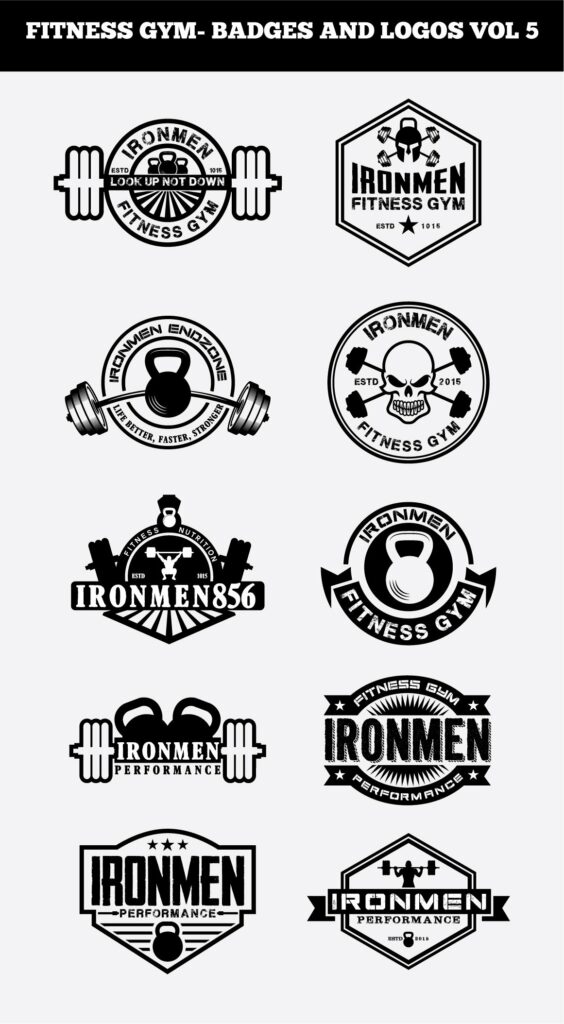 FITNESS GYM- BADGES AND LOGOS VOL5 – MasterBundles
