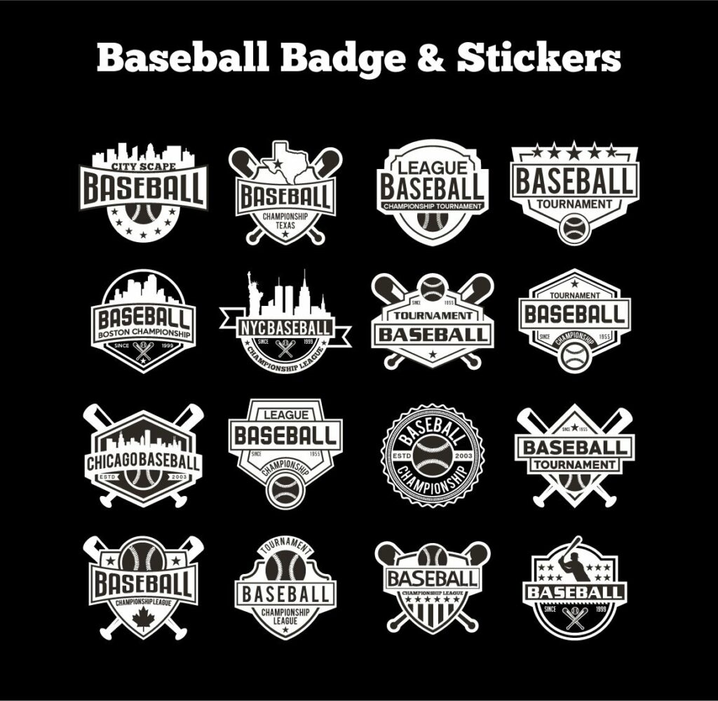Baseball Badge & Stickers Vol3 – MasterBundles