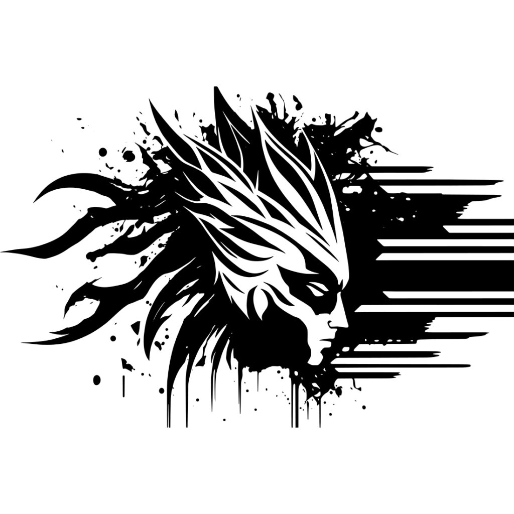 Fantasy human face logo - MasterBundles