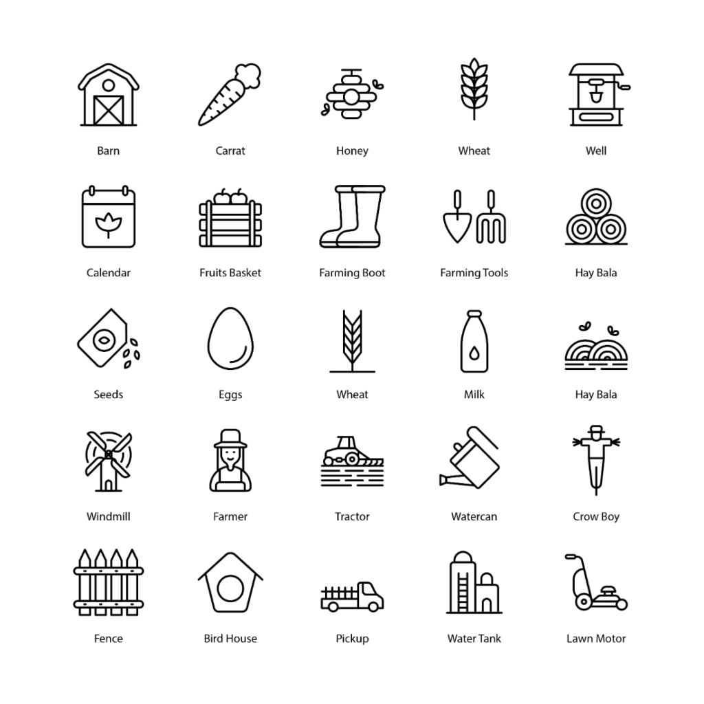 Farming Icon Set - MasterBundles