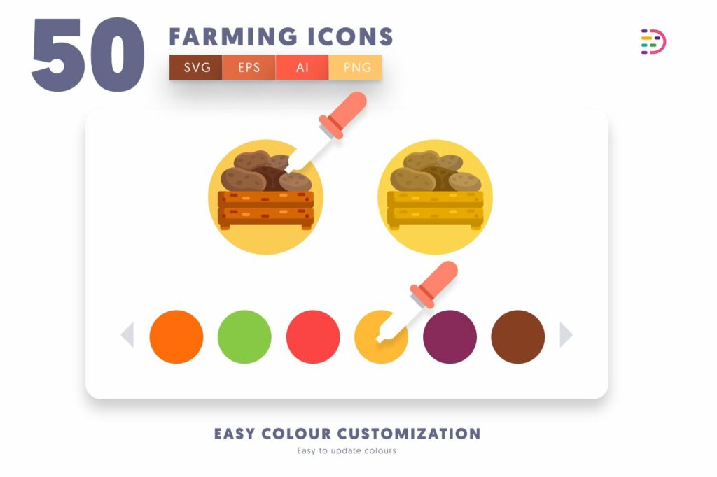50 Farming Icons – MasterBundles