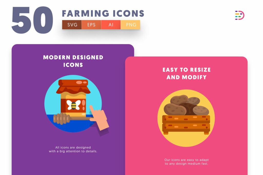 50 Farming Icons – MasterBundles