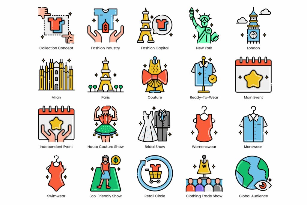 80 Fashion Week Icons | Aesthetics – MasterBundles