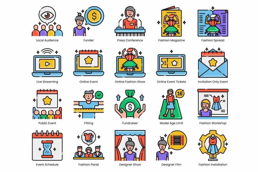 80 Fashion Week Icons | Aesthetics – MasterBundles