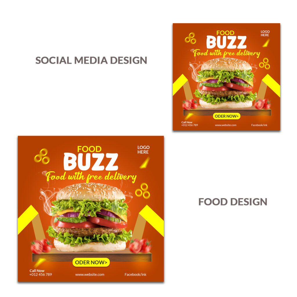 Food Design, Templates, Social Media, Instagram - MasterBundles