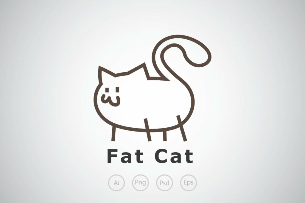 Fat Cat Logo Template – MasterBundles