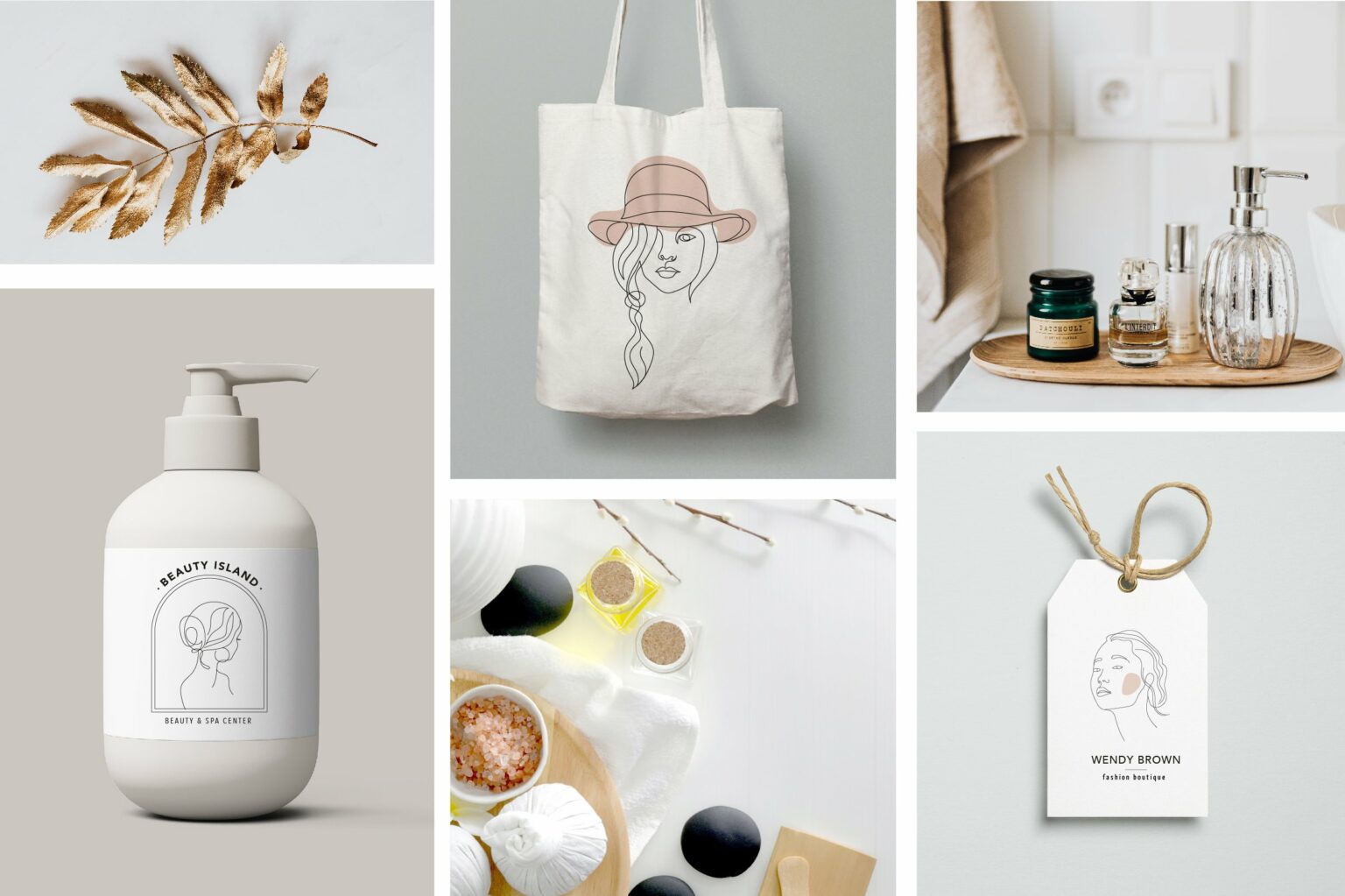 Elle - feminine beauty logos and art – MasterBundles