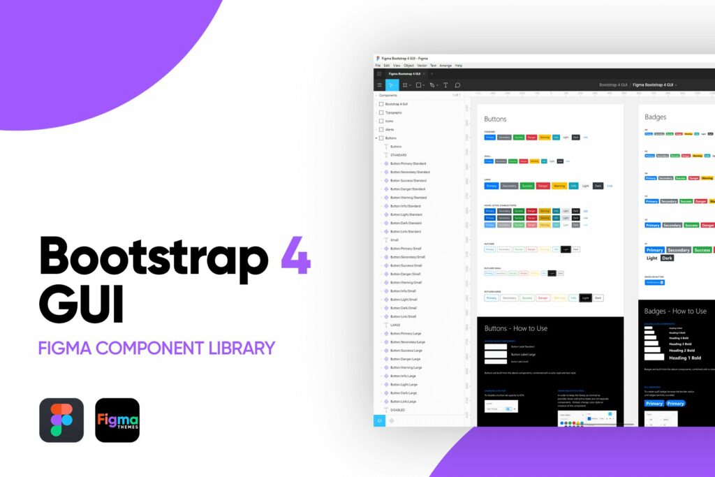 Figma Bootstrap 4 GUI Components – MasterBundles