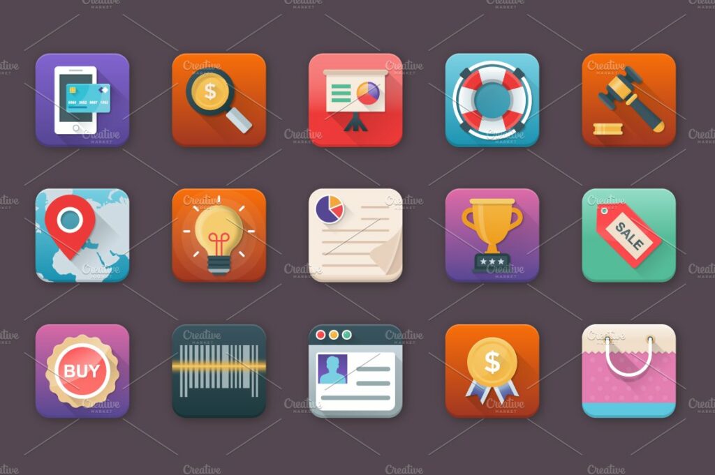80 Finance App Icons – MasterBundles