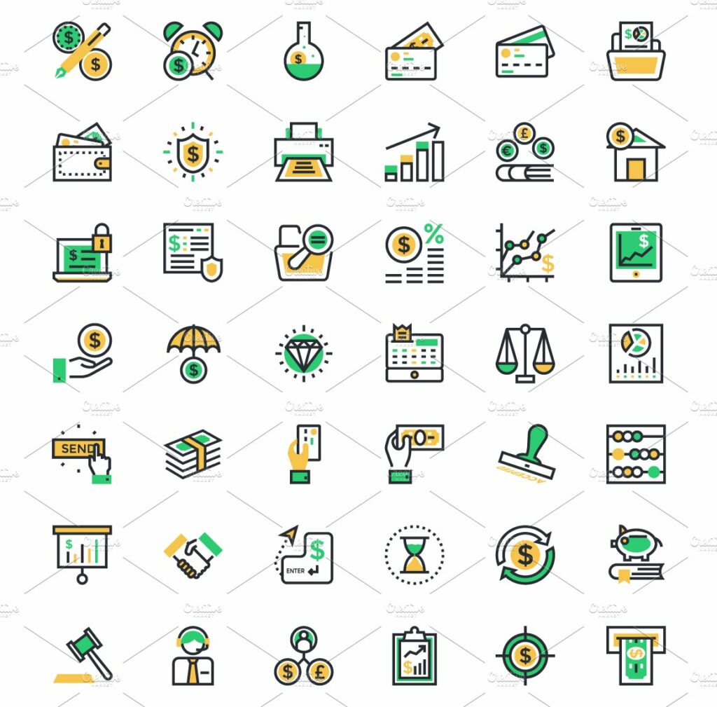 125 Business and Finance Icons – MasterBundles
