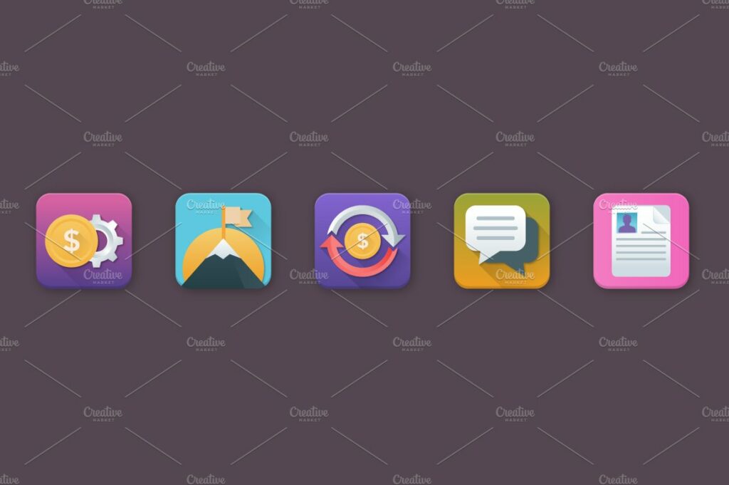 80 Finance App Icons – MasterBundles