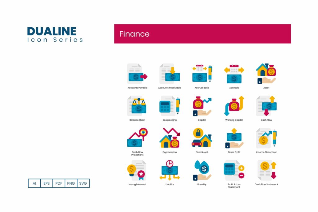 65 Finance icons | Dualine Series – MasterBundles