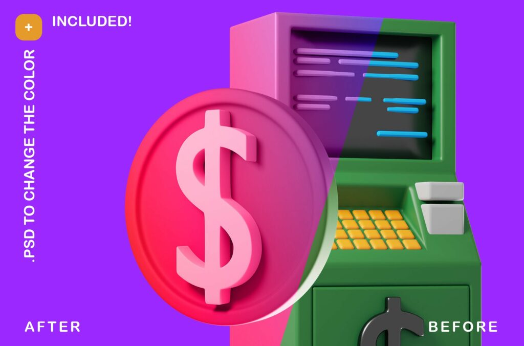 Finance 3D Icon Set – MasterBundles