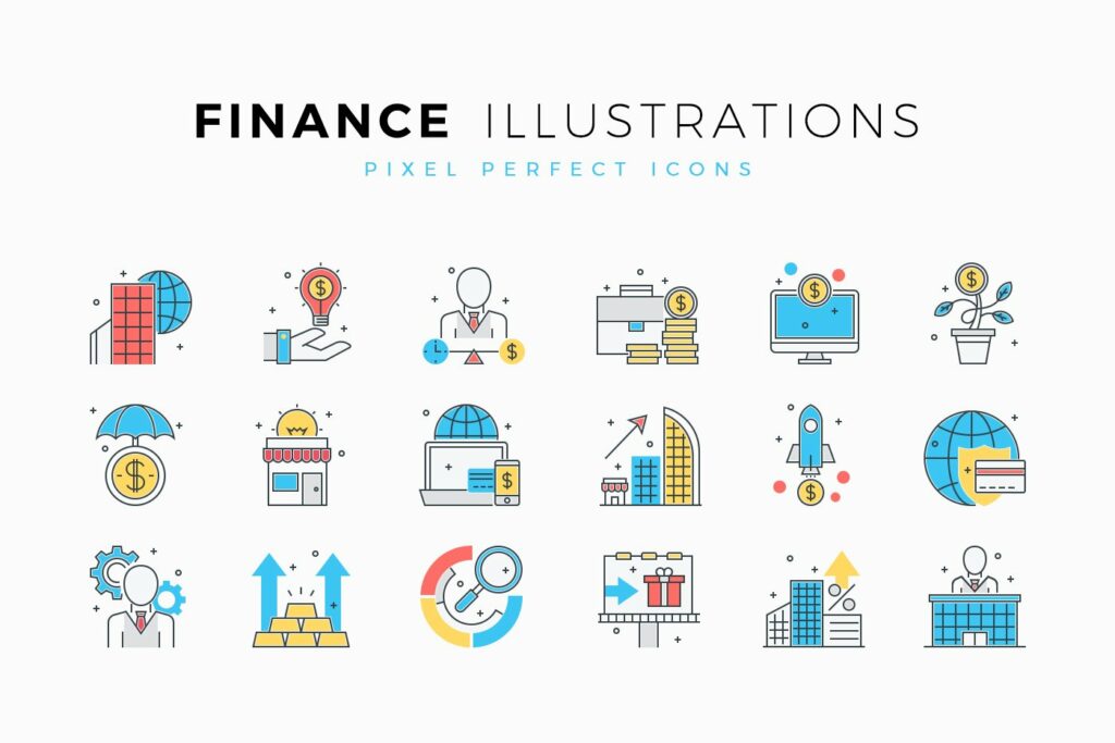 Finance Icons & Illustrations – MasterBundles