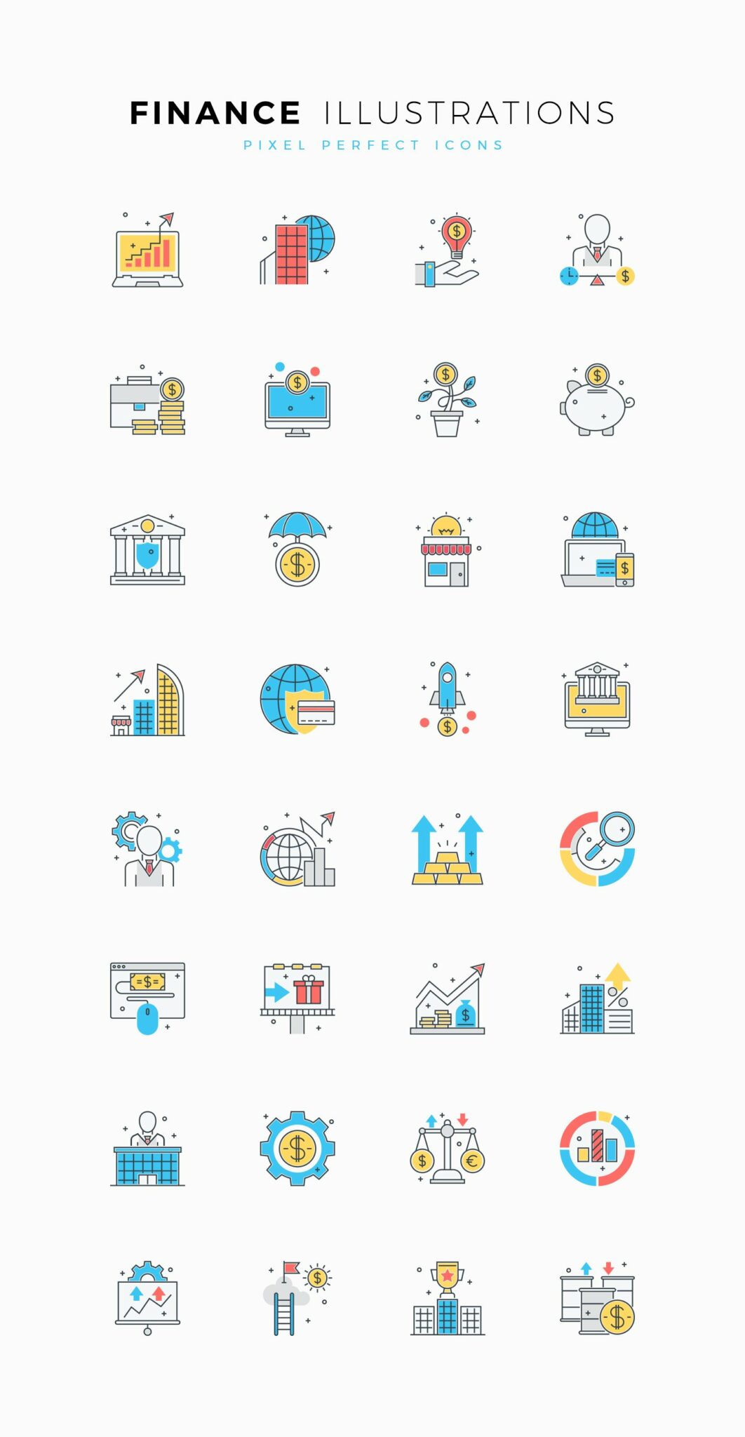 Finance Icons & Illustrations – MasterBundles