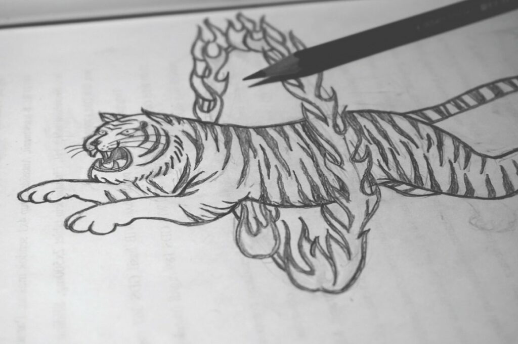 Fire Jump Tiger Logo Template – MasterBundles