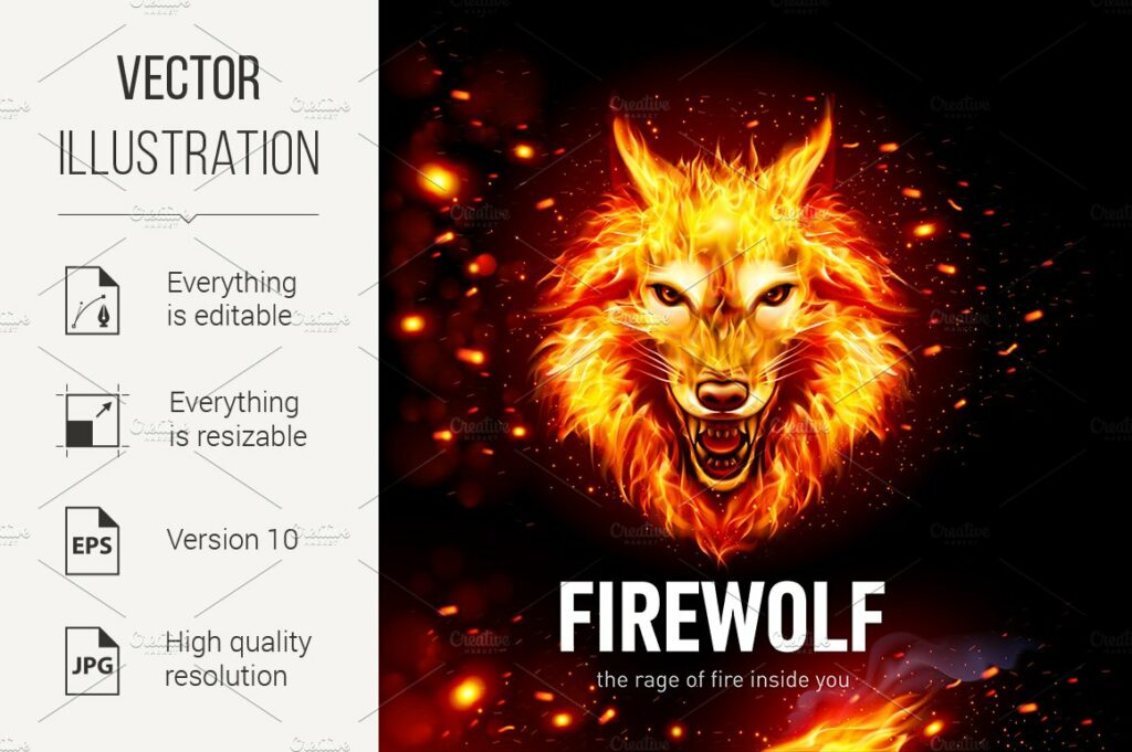 Fire Woolf – MasterBundles