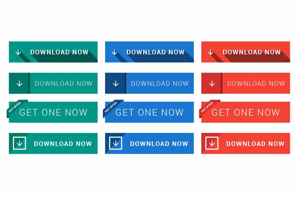 Flat Download Button-Material Design – MasterBundles