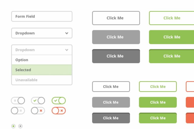 Flat Stroke UI Kit – MasterBundles