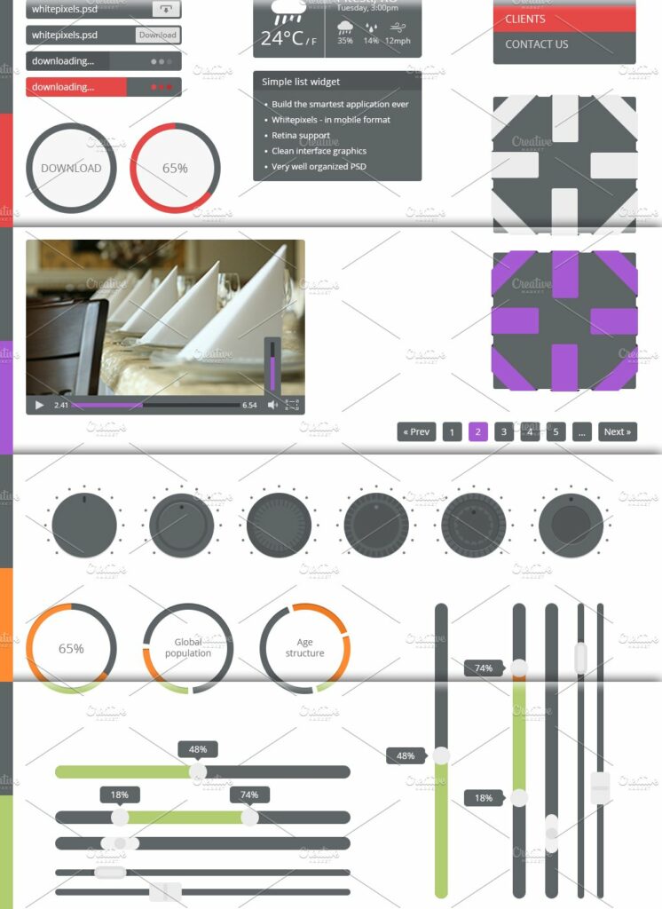 Flush UI - flat user interface – MasterBundles
