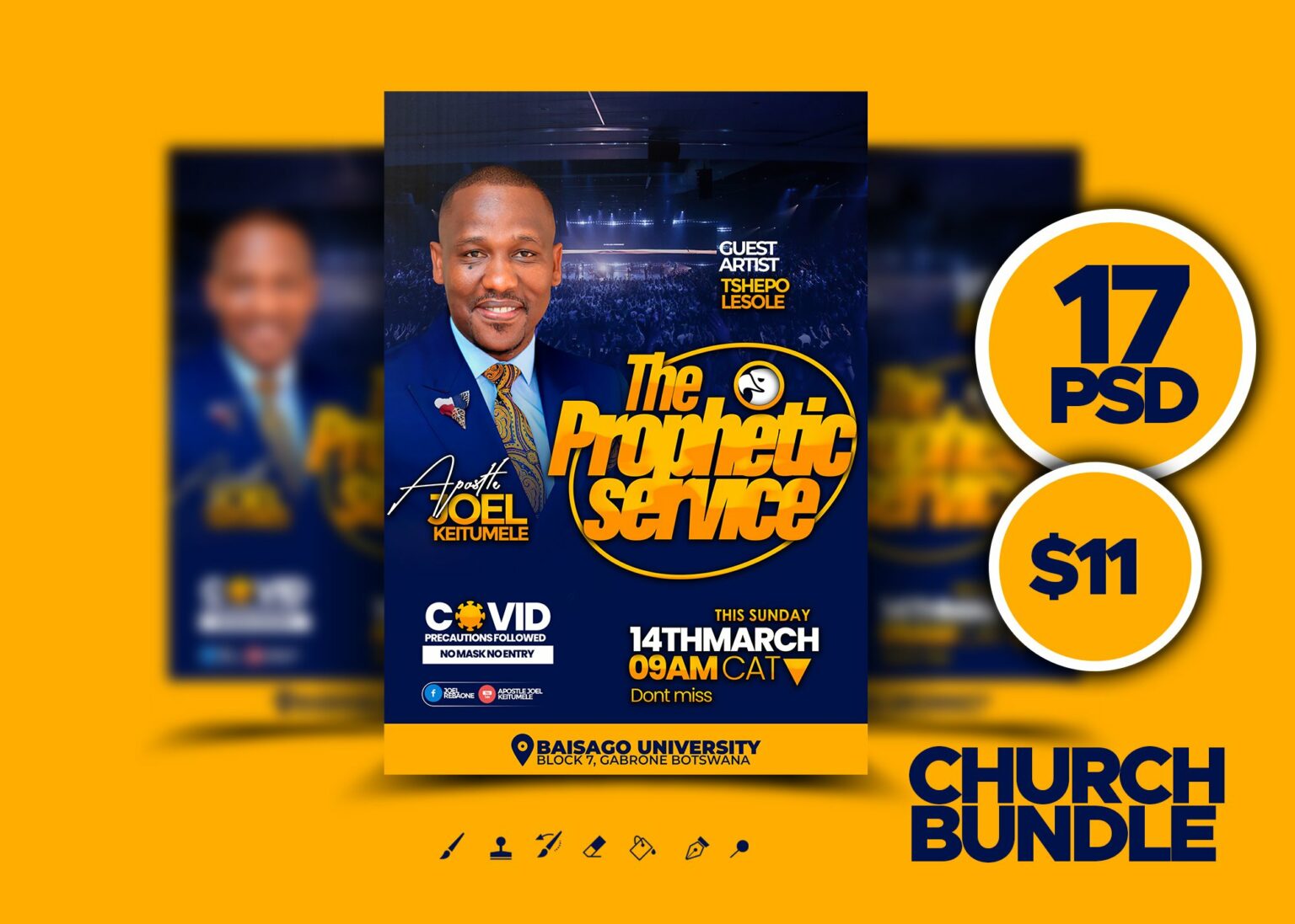 Psd church flyer bundle templates – MasterBundles