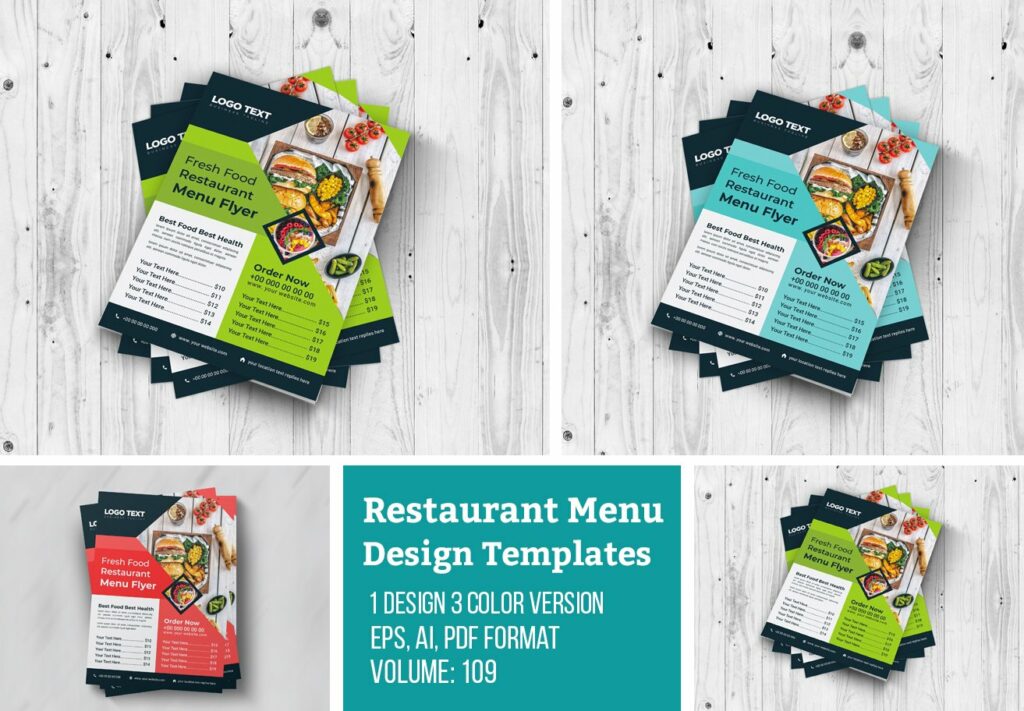A4 Food Menu Templates – MasterBundles