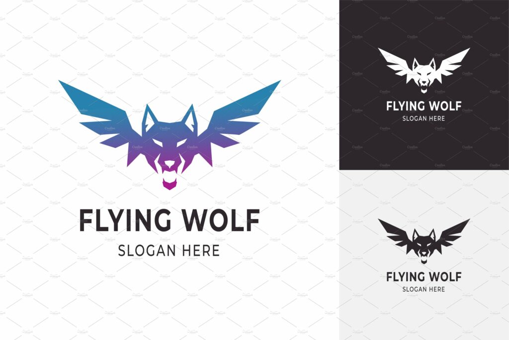 Flying wolf logo – MasterBundles